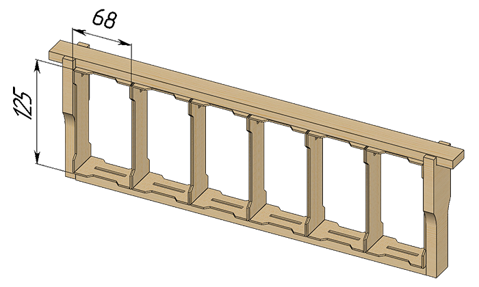 Mini frames with upper slots